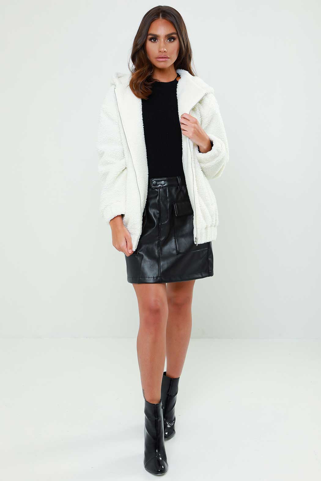 Cream Lexi Borg Hooded Jacket – Urban Bliss